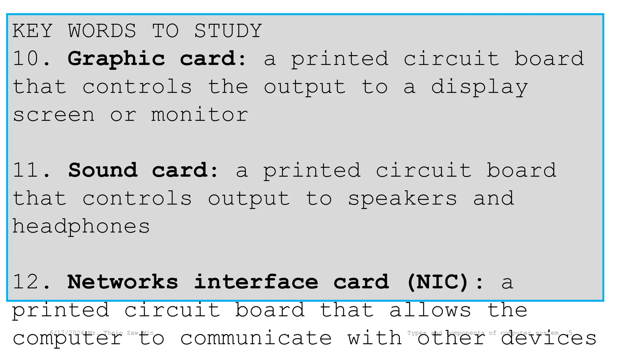 IGCSE Information and communication Key words.pptx