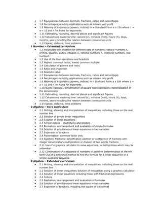 Igcse international mathematics extended standards | DOCX | Geography ...