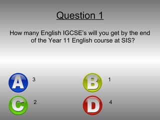 Igcse lang quiz | PPT