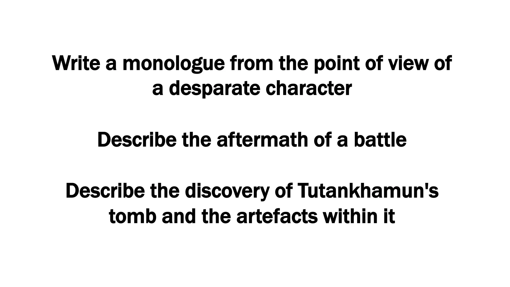 Igcse language creative writing stimuli | PPTX