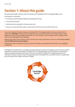 IGCSE FIRST LANGUAGE ENGLISH 0500 | PDF