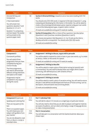 IGCSE FIRST LANGUAGE ENGLISH 0500 | PDF