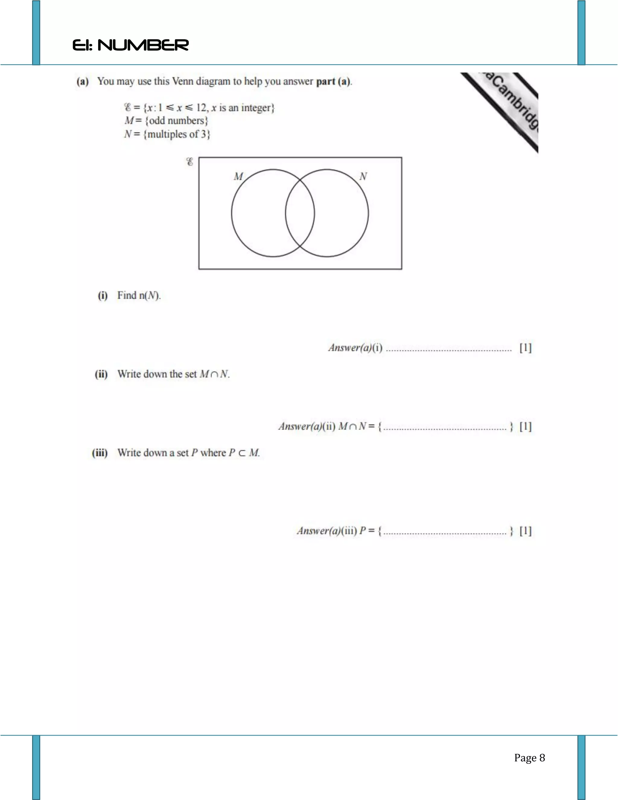 Igcse 0580 Math Extended Number Pdf Education