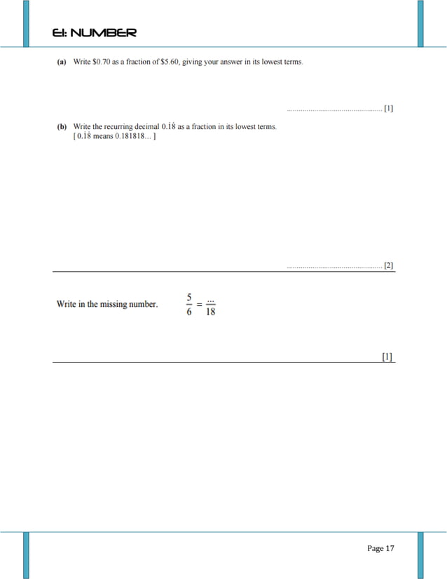 Igcse 0580 Math Extended Number Pdf Education