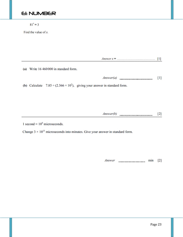 Igcse 0580 math extended:NUMBER | PDF | Education