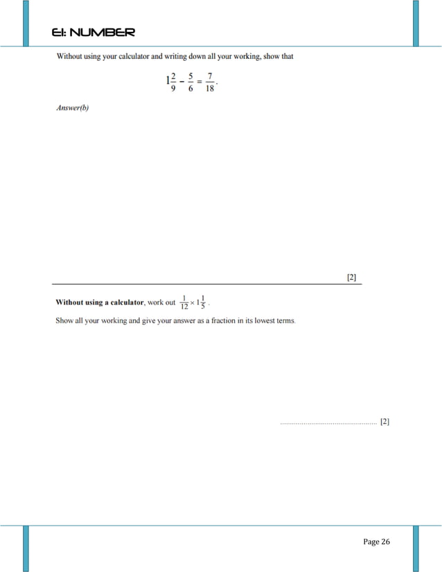 Igcse 0580 math extended:NUMBER | PDF | Education