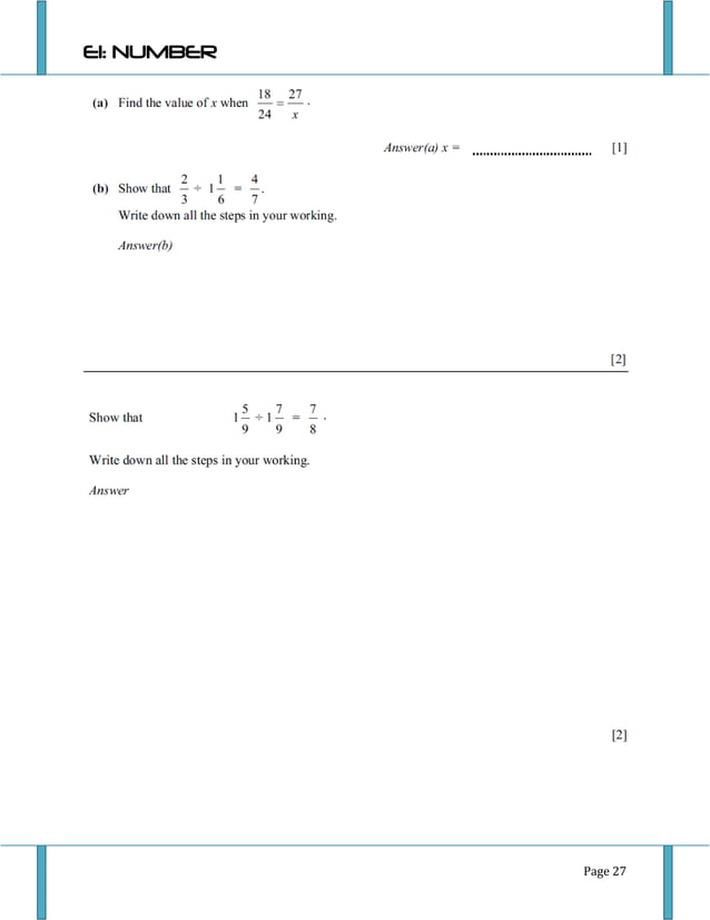 Igcse 0580 math extended:NUMBER | PDF | Education