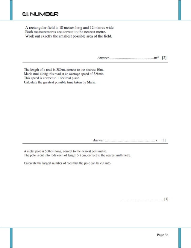 Igcse 0580 math extended:NUMBER | PDF | Education