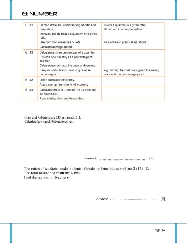 Igcse 0580 math extended:NUMBER | PDF | Education