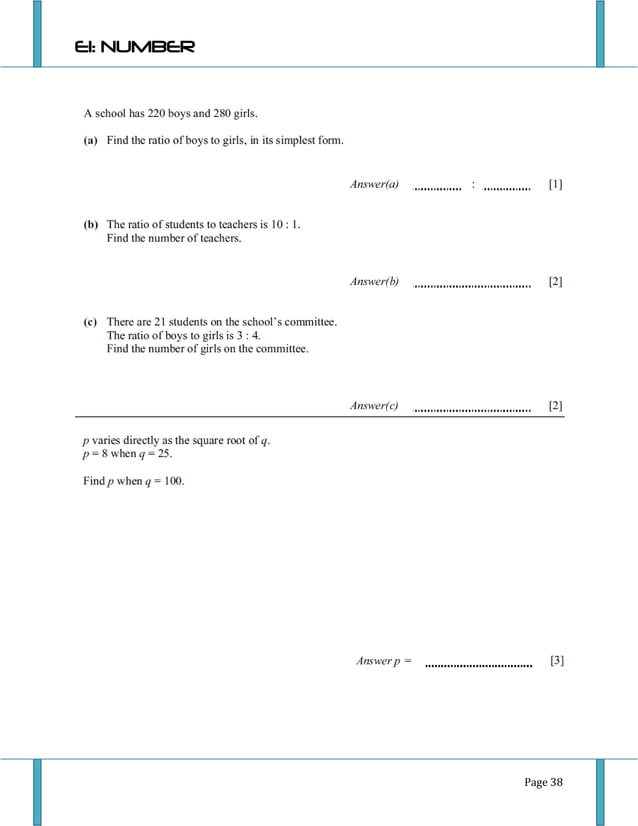 Igcse 0580 math extended:NUMBER | PDF | Education