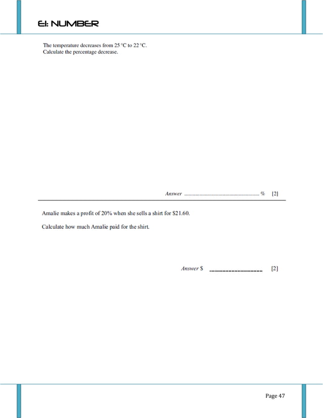 Igcse 0580 math extended:NUMBER | PDF | Education