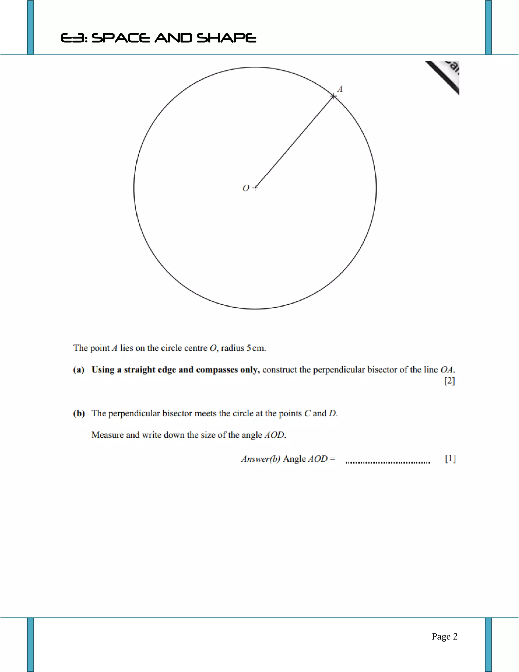 Igcse 0580 math extended: SPACE AND SHAPE | PDF