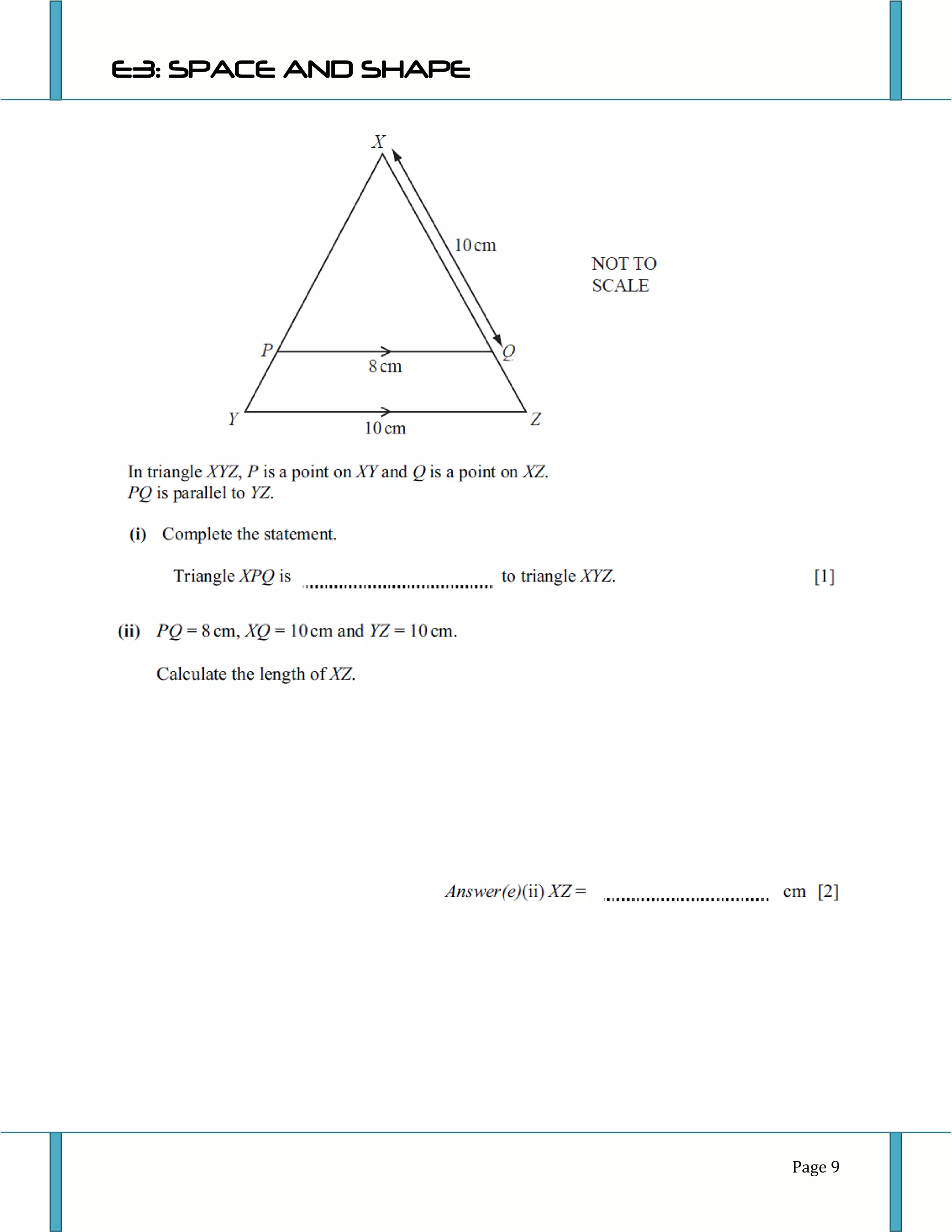 Igcse 0580 math extended: SPACE AND SHAPE | PDF