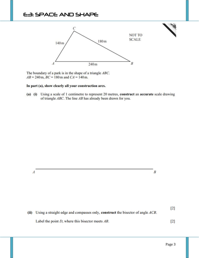 Igcse 0580 math extended: SPACE AND SHAPE | PDF
