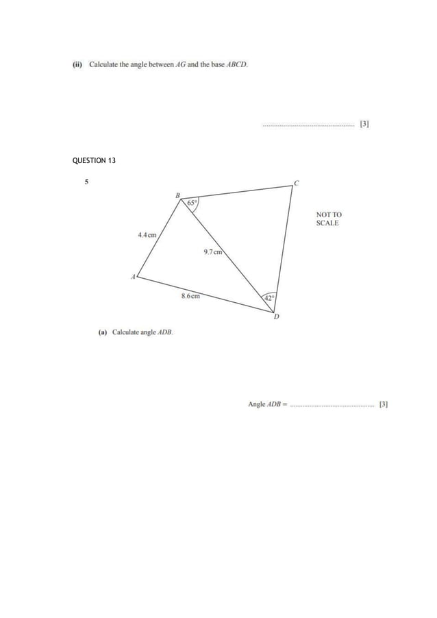 Igcse Maths Trigonometry Class Work Pdf
