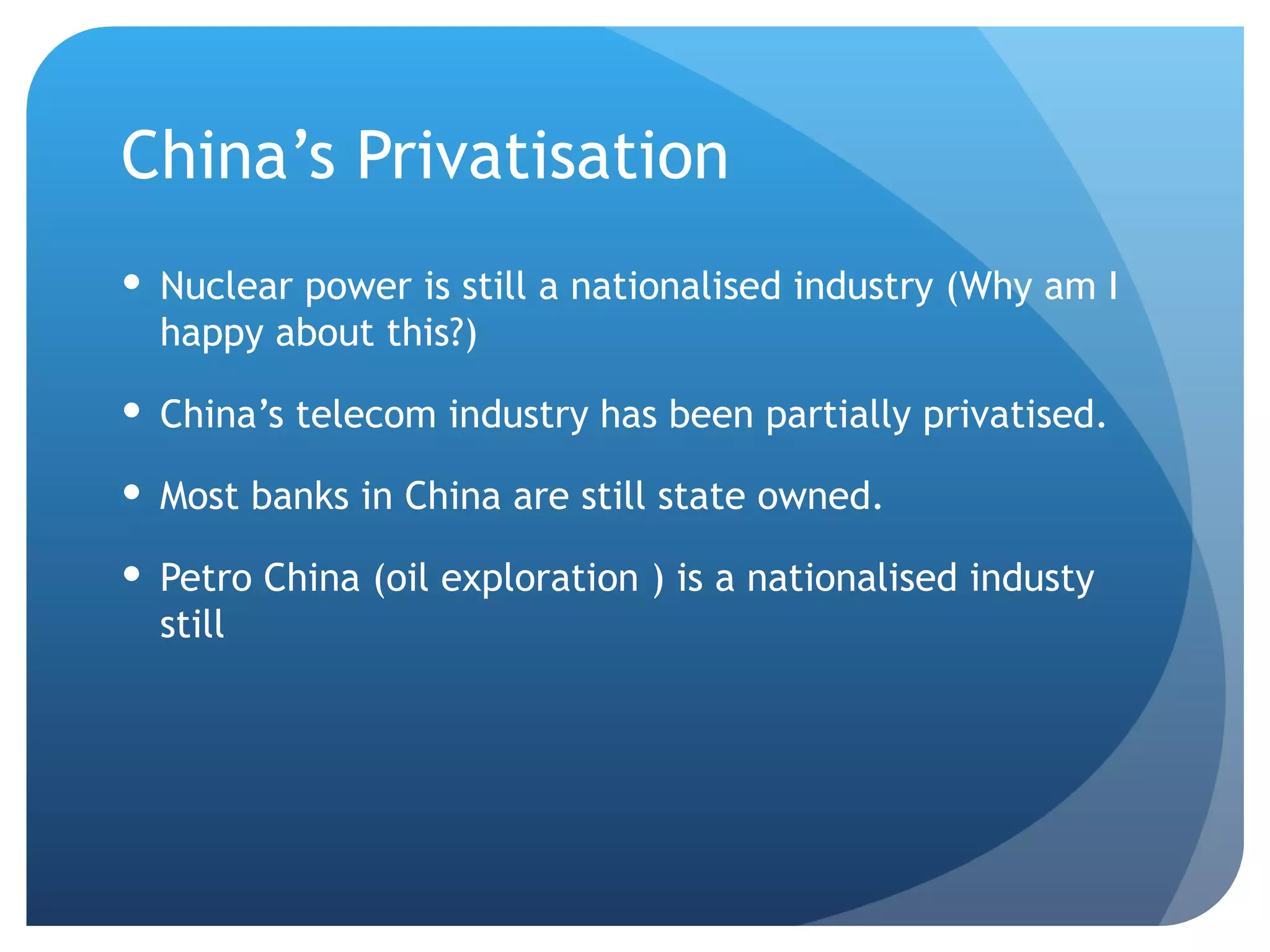 Igcse nationalised industries and privatisation | PPT