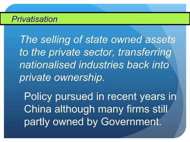 Igcse nationalised industries and privatisation | PPT
