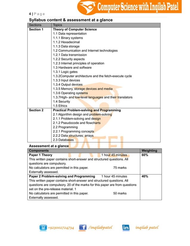 IGCSE & O Level Computer Workbook for P1 by Inqilab Patel | PDF IGCSE & O Level Computer Workbook for P1 by Inqilab Patel | PDF