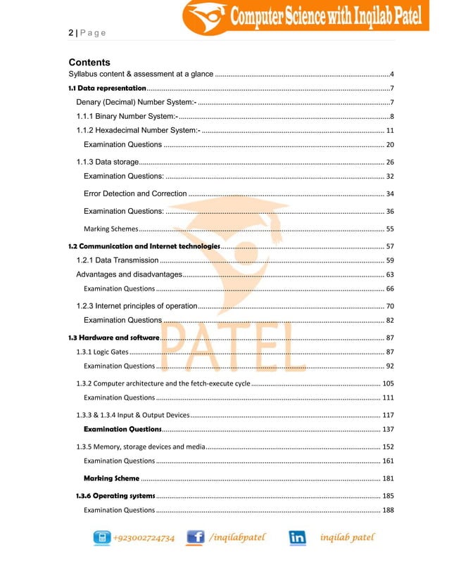 Igcse And O Level Computer Workbook For P1 By Inqilab Patel Pdf
