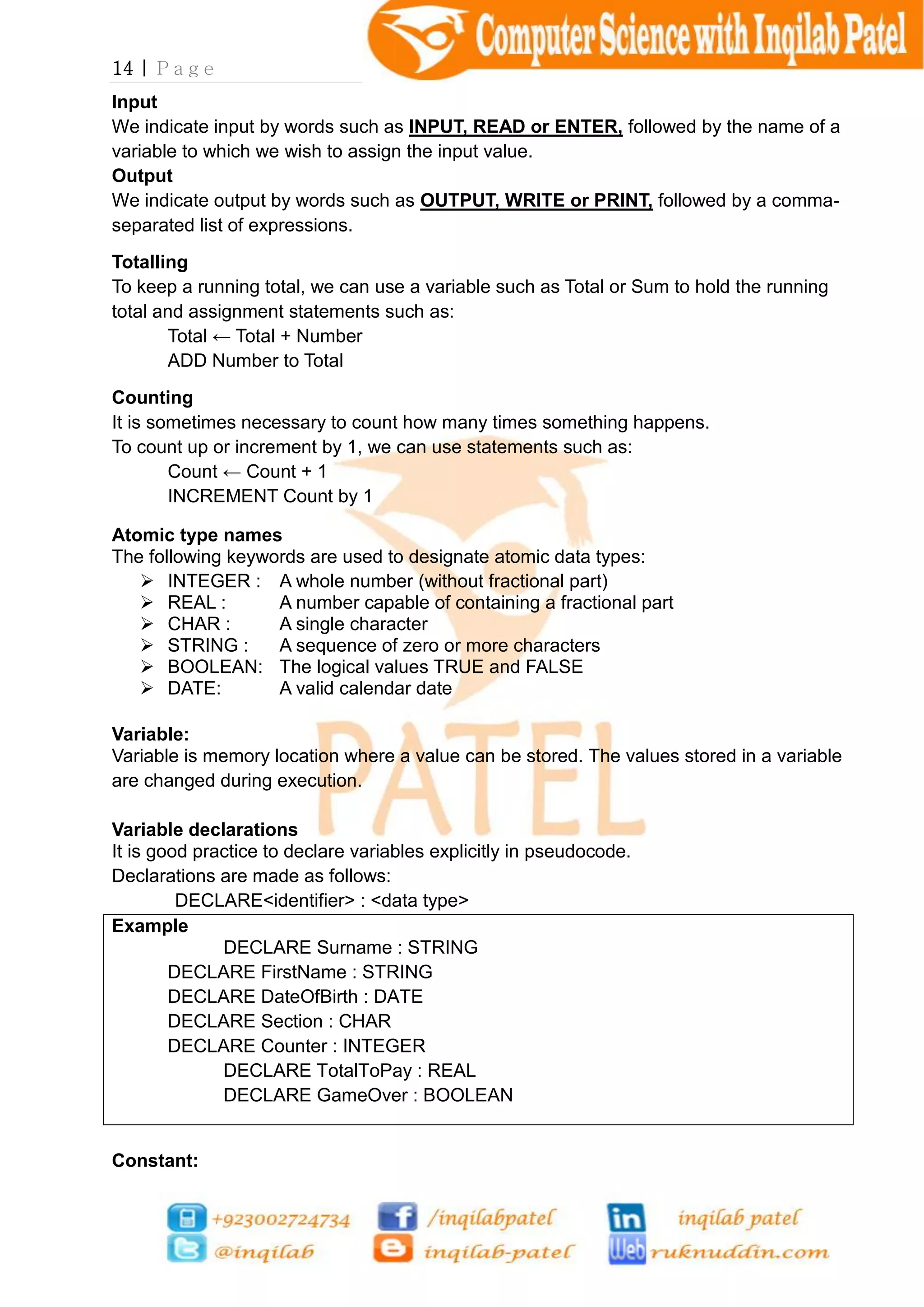 IGCSE & O Level Computer Workbook for P2 by Inqilab Patel | PDF | Programming Languages | Computing