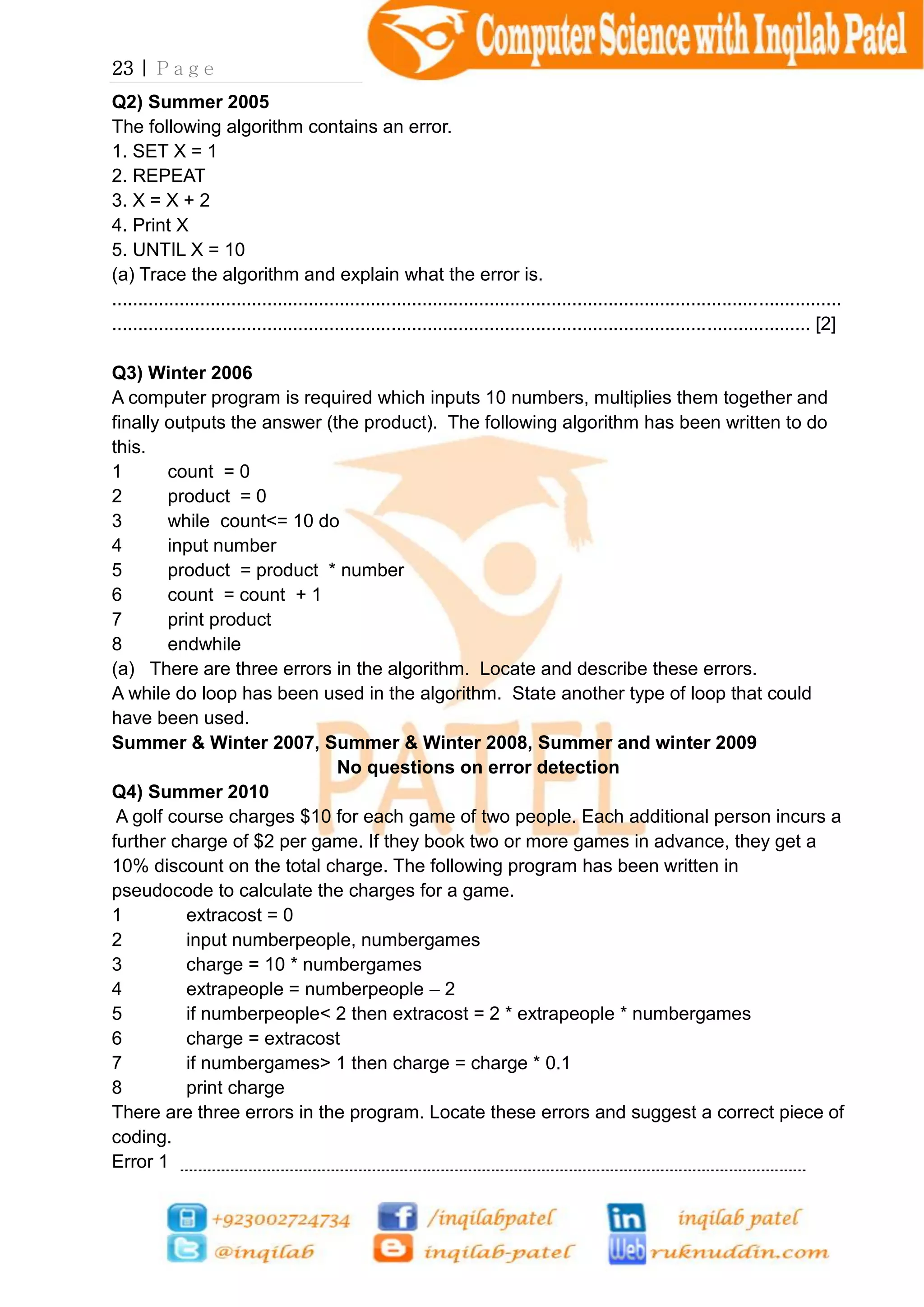 IGCSE & O Level Computer Workbook for P2 by Inqilab Patel | PDF | Programming Languages | Computing