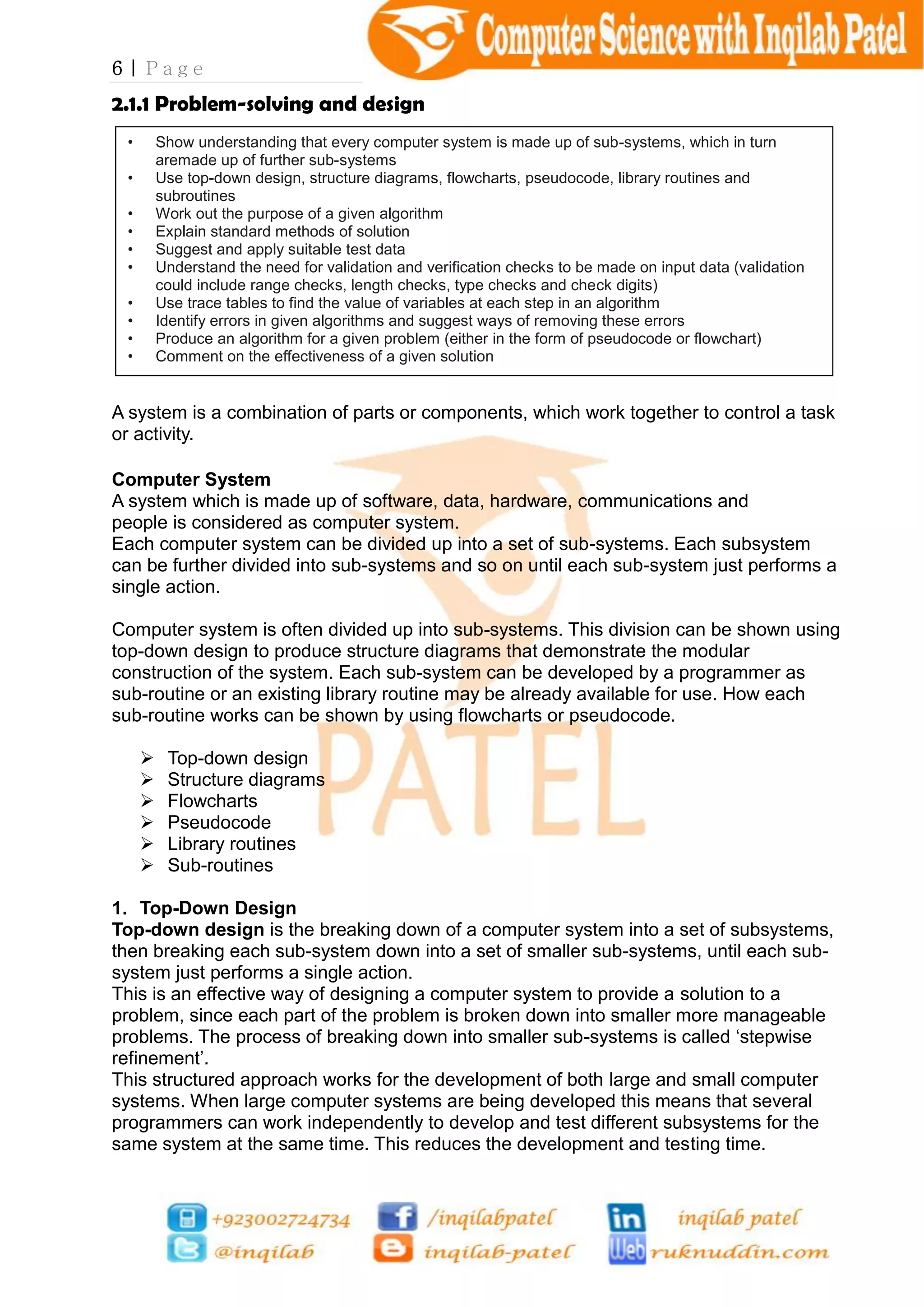 IGCSE & O Level Computer Workbook for P2 by Inqilab Patel | PDF | Programming Languages | Computing