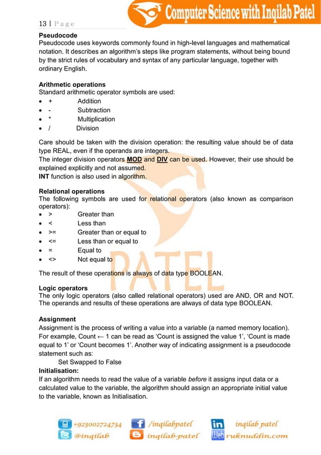 IGCSE & O Level Computer Workbook for P2 by Inqilab Patel | PDF | Programming Languages | Computing