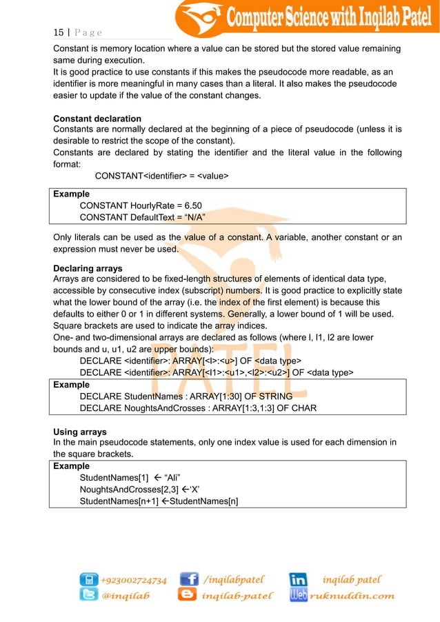 IGCSE & O Level Computer Workbook for P2 by Inqilab Patel | PDF | Programming Languages | Computing