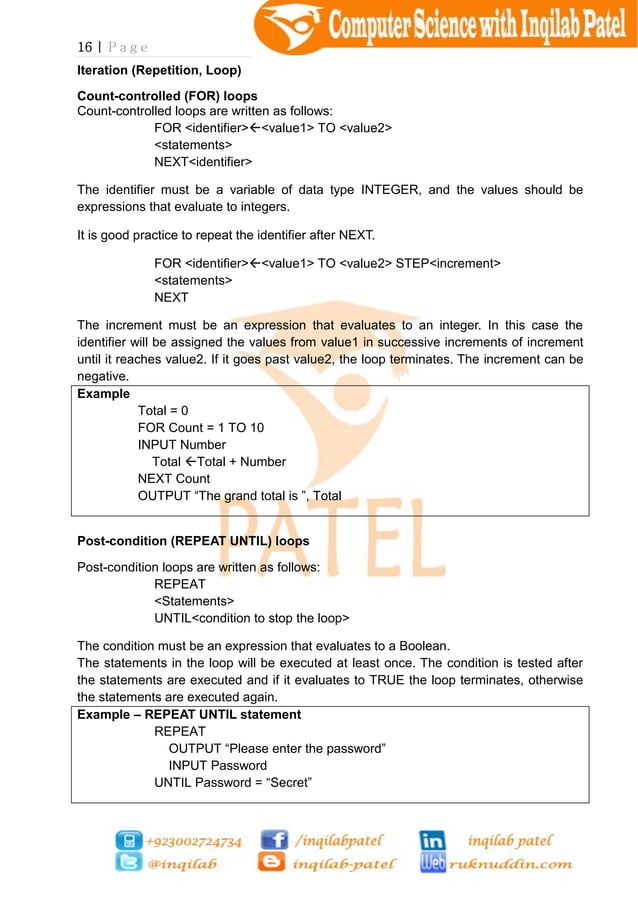 IGCSE & O Level Computer Workbook for P2 by Inqilab Patel | PDF | Programming Languages | Computing