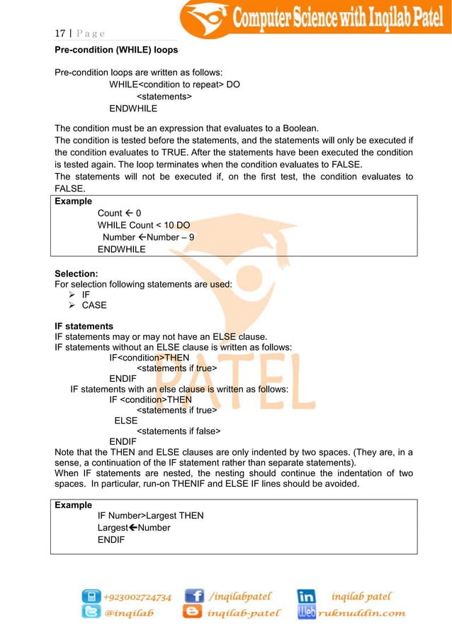 IGCSE & O Level Computer Workbook for P2 by Inqilab Patel | PDF | Programming Languages | Computing