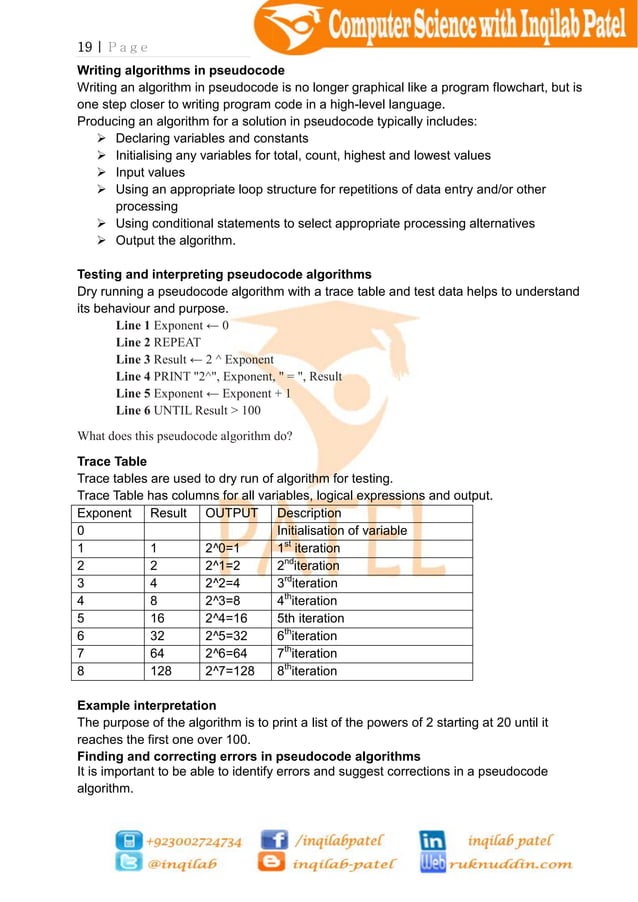 IGCSE & O Level Computer Workbook for P2 by Inqilab Patel | PDF | Programming Languages | Computing