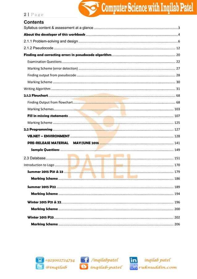 IGCSE & O Level Computer Workbook for P2 by Inqilab Patel | PDF | Programming Languages | Computing