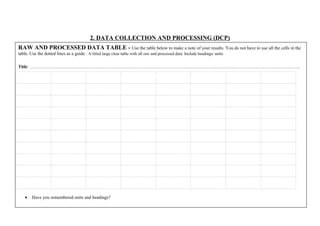 IGCSE planning an investigation student booklet | DOC