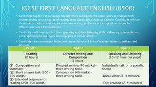 IGCSE Information Evening | PPTX