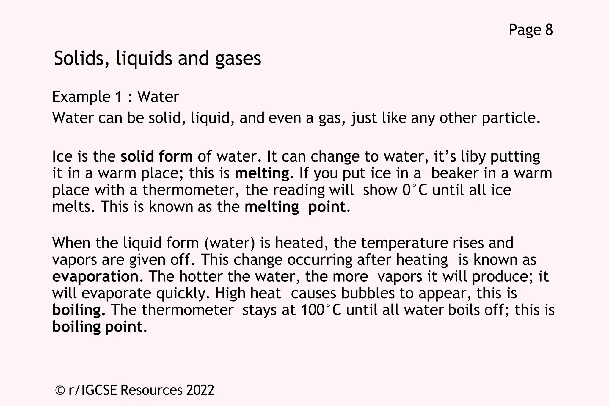 IGCSE Resources - Chemistry Flashcards - Chapter 1 (The States of ...
