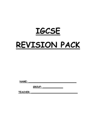 Igcse revision book | PDF