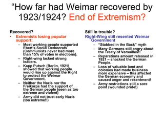 Weimar and Nazi Germany | PPT