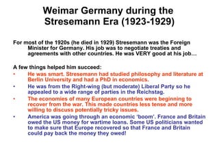 Weimar and Nazi Germany | PPT