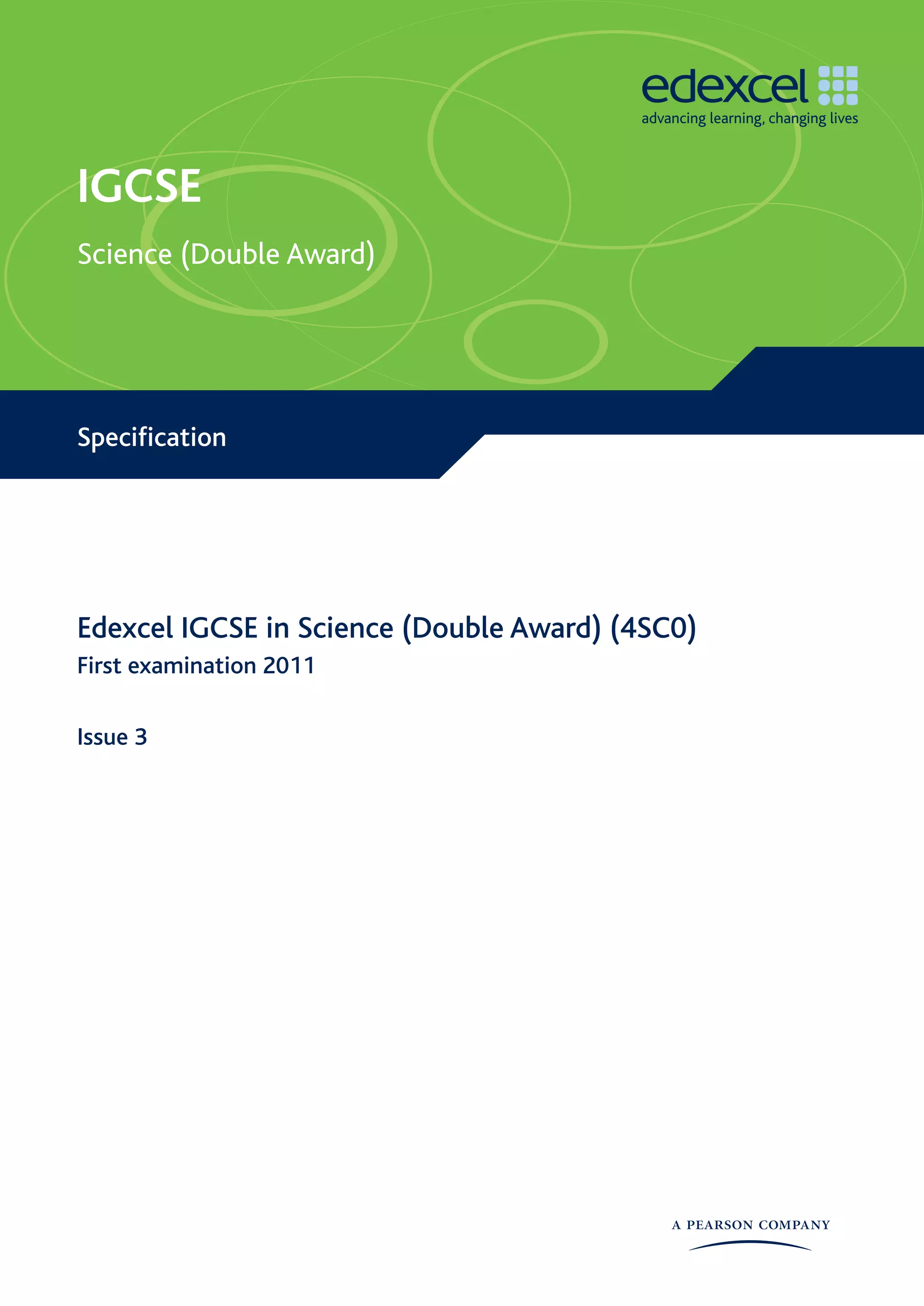 IGCSE Science Double Award Specification | PDF