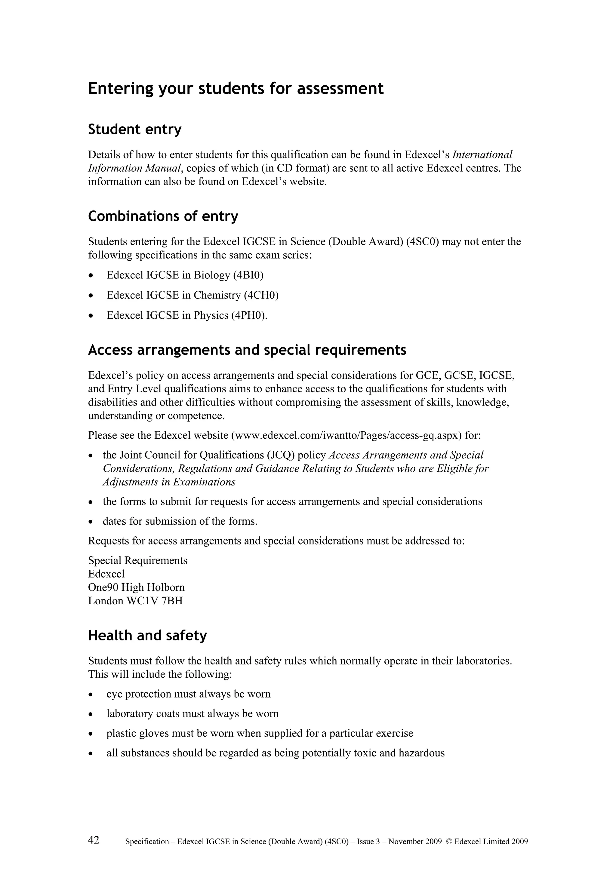 IGCSE Science Double Award Specification | PDF