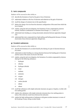 IGCSE Science Double Award Specification | PDF