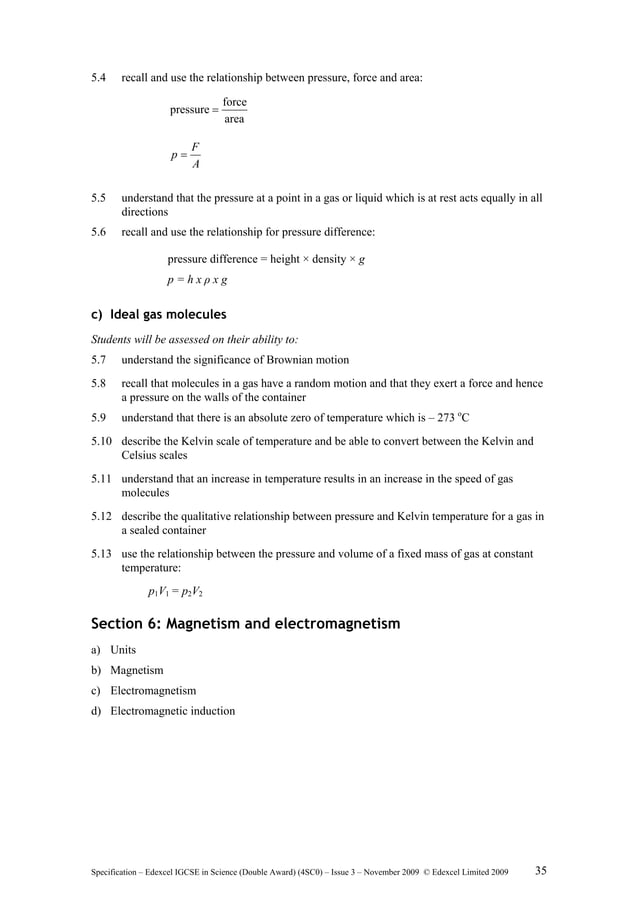 IGCSE Science Double Award Specification | PDF | Education industry ...