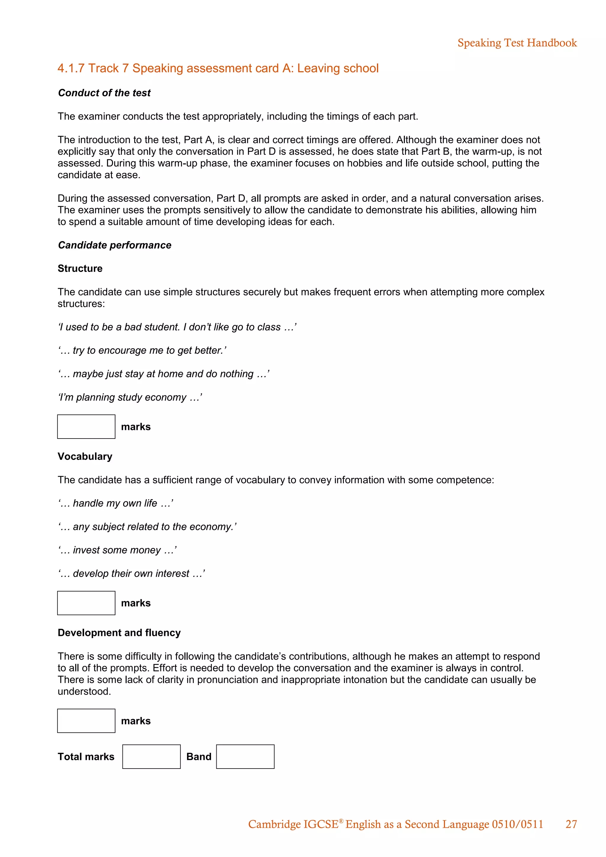 Igcse speaking test3 | PDF