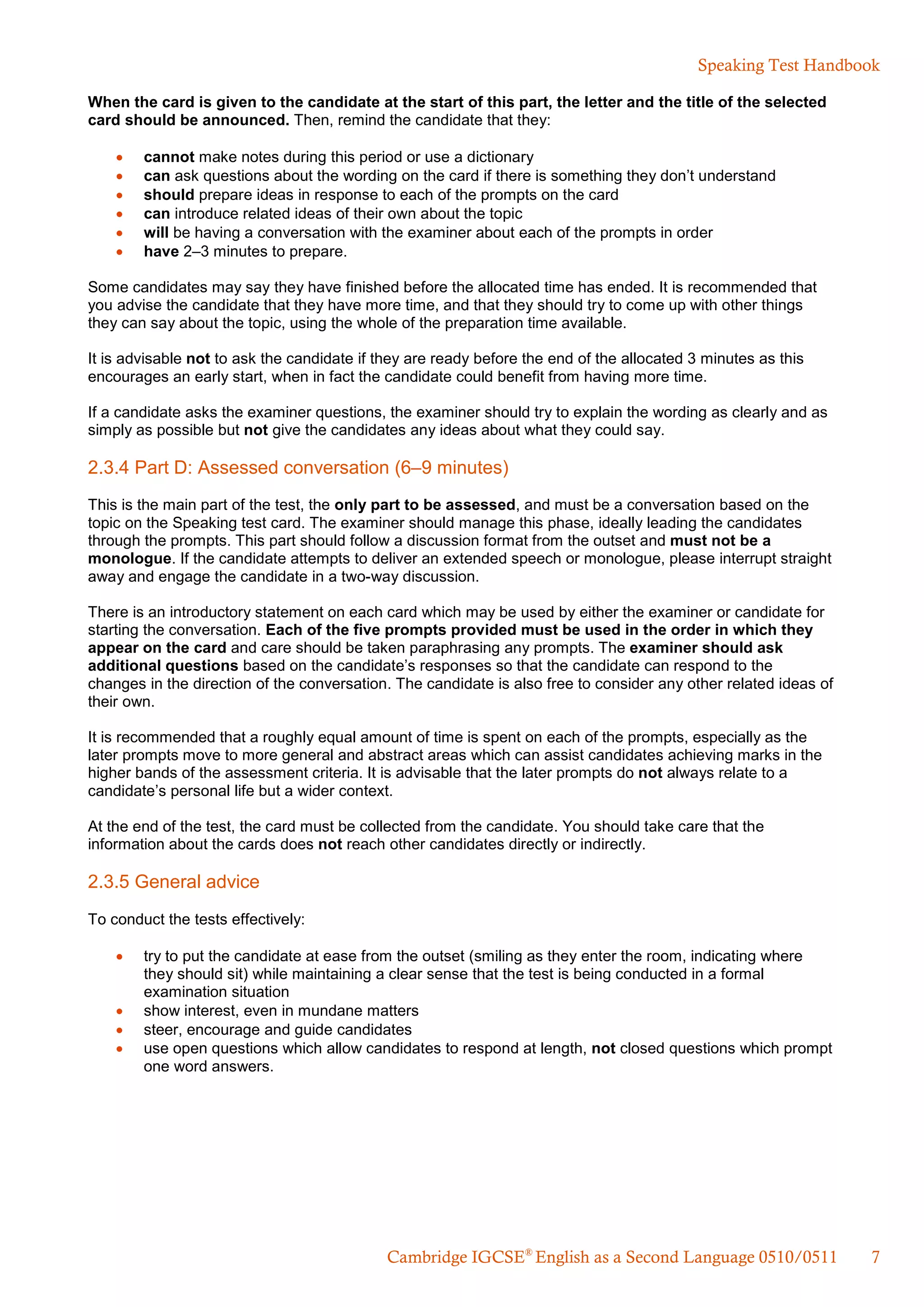 Igcse speaking test3 | PDF