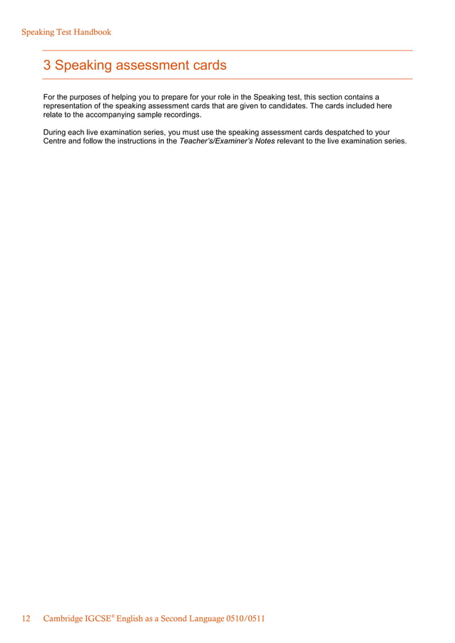 Igcse speaking test3 | PDF