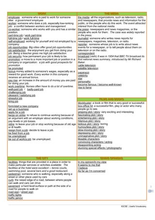 Useful vocabulary for the IGCSE examination | PDF