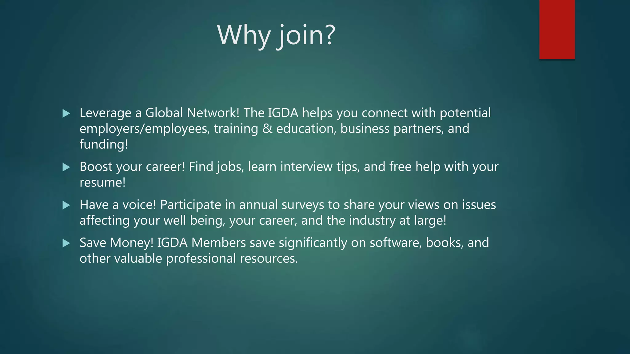 IGDA & AIGA Info and Comparison | PPT