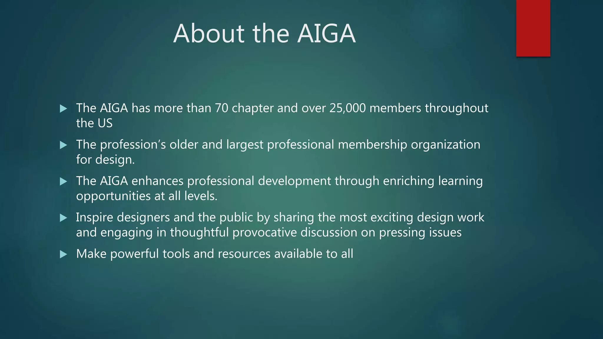 IGDA & AIGA Info and Comparison | PPT