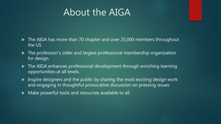 IGDA & AIGA Info and Comparison | PPT