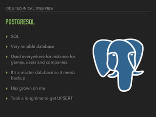 Technical presentation of IGDB.com